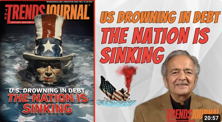 U.S. DROWNING IN DEBT - THE NATION IS SINKING - Trends Journal
